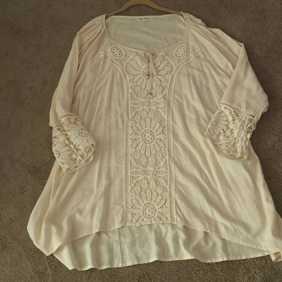 Indigo Thread Co | Tops | Peach Cream Blouse | Poshmark